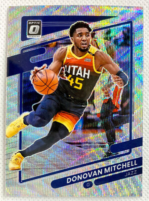 2021-22 Donruss Optic Donovan Mitchell Card #45 SP Silver Wave Prizm ...