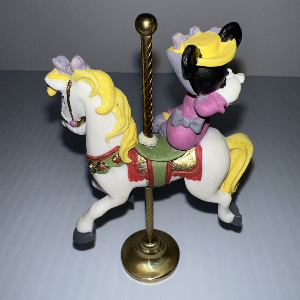 Willitts Disney Mickey & Minnie Mouse Carousel Horse Figurines 4 ...