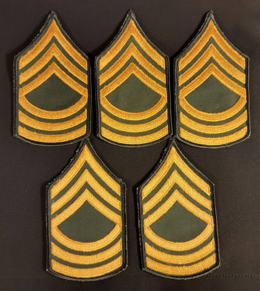 NOS Vietnam War US Army Master Sergeant Chevron Patches Full Size Cloth ...