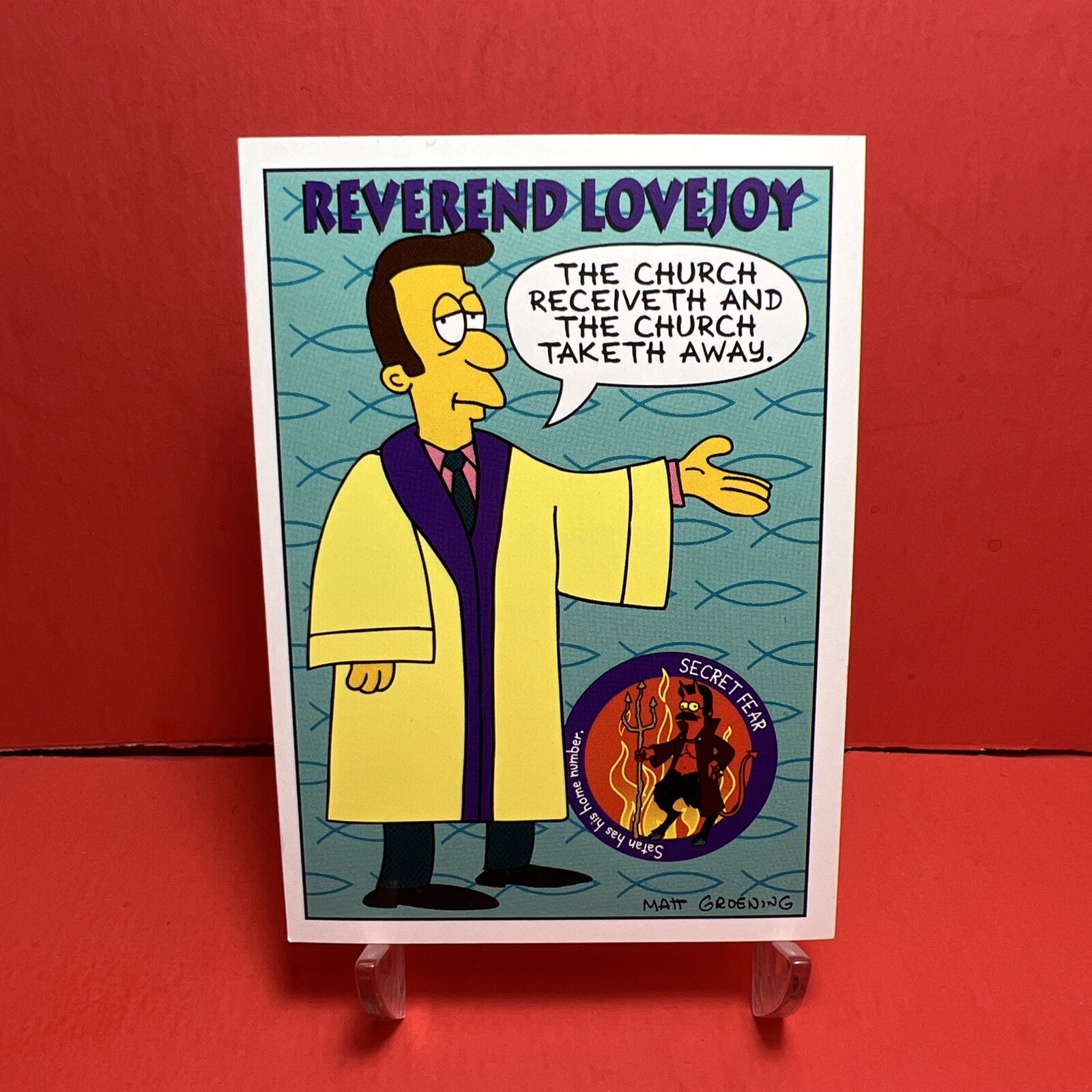 1994 SkyBox Bongo Comics Simpsons Series 2 Characters Rev. Timothy ...
