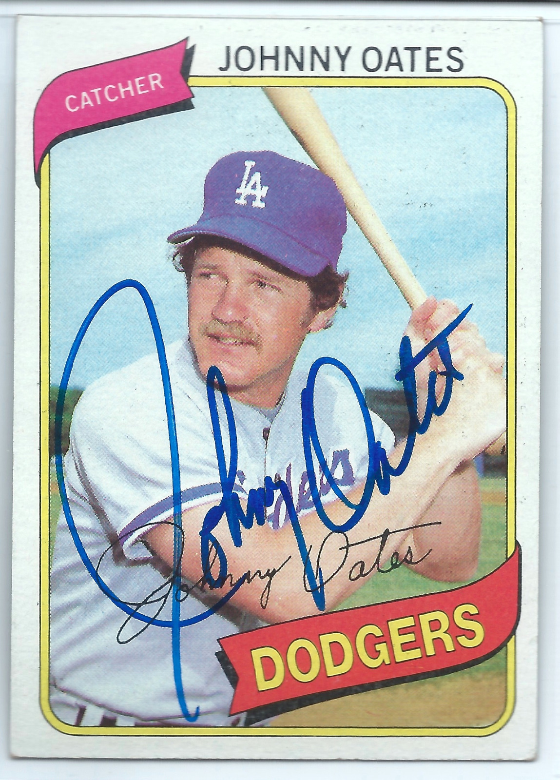 Johnny Oates (Deceased) signed 1980 Topps Los Angeles Dodgers autograph ...
