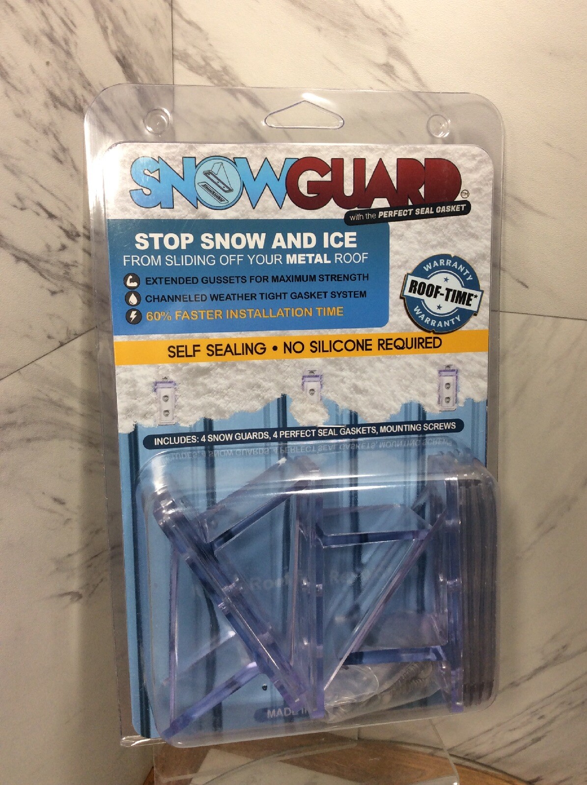 Snow Guard 4 ct w/ Seal Gaskets Polycarbonate Metal Roof Cleat Made in ...