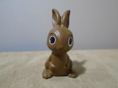 MINIATURE BUNNY RABBIT PVC 2” FIGURE LOOKS LIKE CHOCOLATE UNBRANDED ...