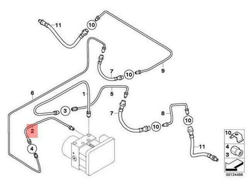OEM BMW E81 E82 E87 E87N E88 E90 E90N E91 REAR BRAKE PIPE 34326762834 ...
