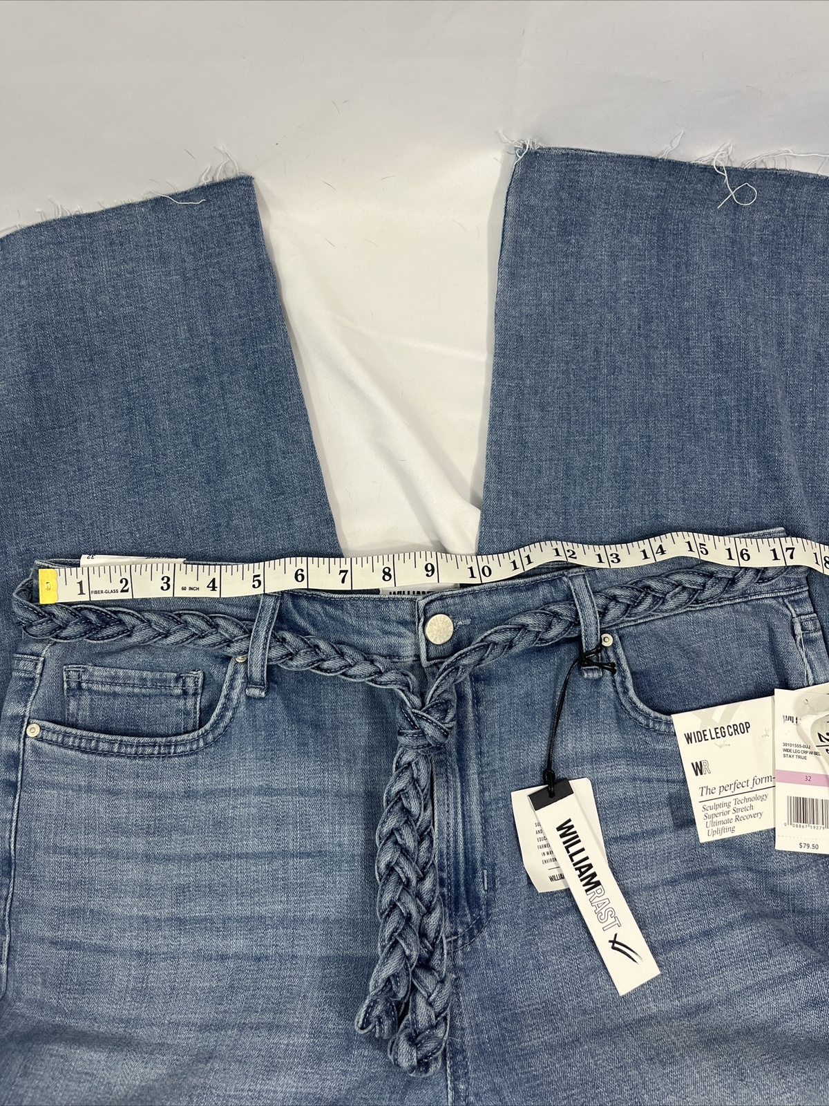 William Rast Jeans Womens Size 32 Wide Leg Crop Jeans, Stay True Wash w ...
