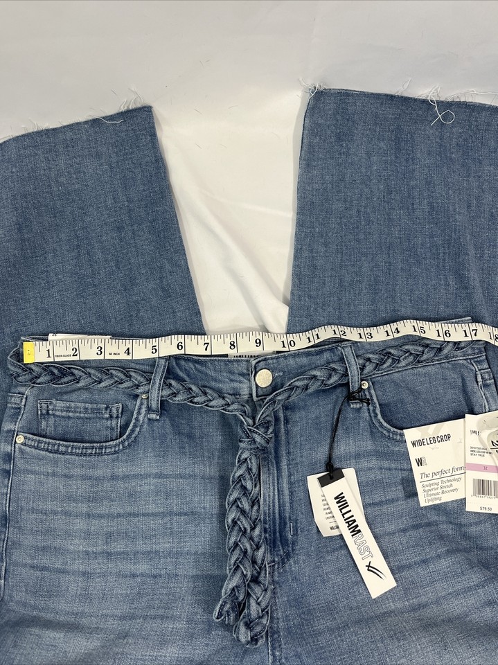 William Rast Jeans Womens Size 32 Wide Leg Crop Jeans, Stay True Wash w ...