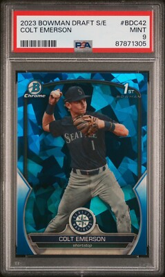 COLT EMERSON 2023 BOWMAN DRAFT CHROME SAPPHIRE PSA MINT 9 | eBay