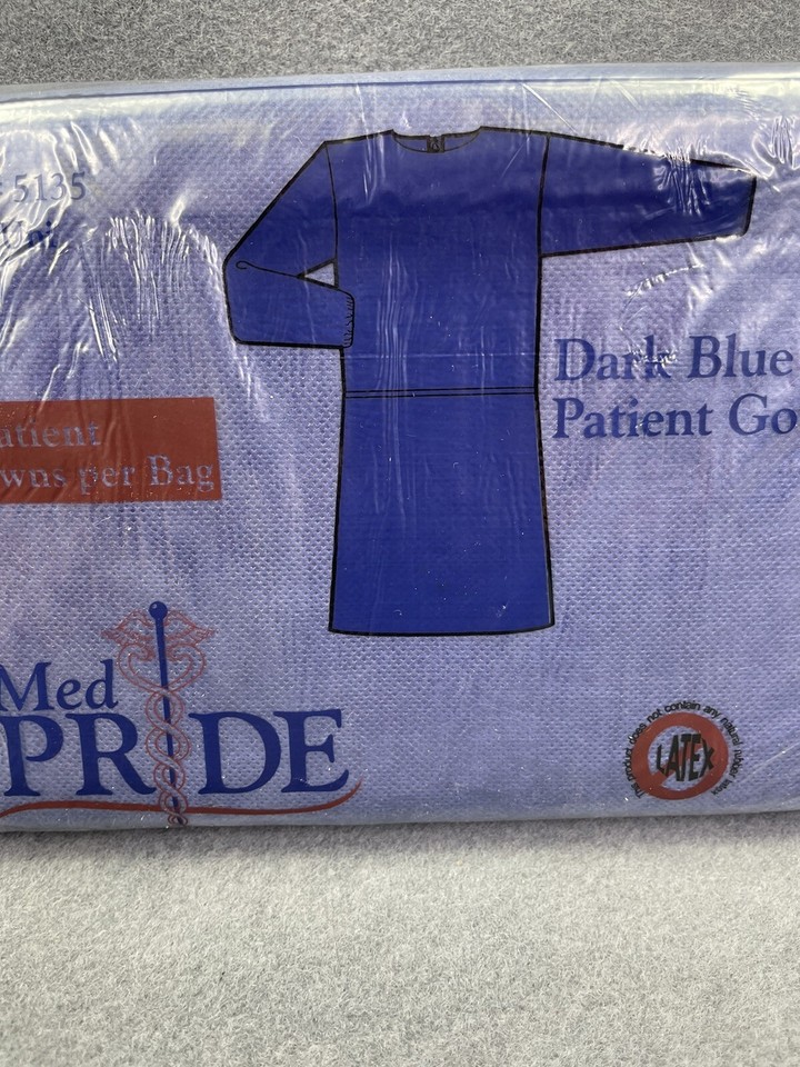 Medpride Latex Free Dark Blue Medical Patient Gowns 5 per order | eBay