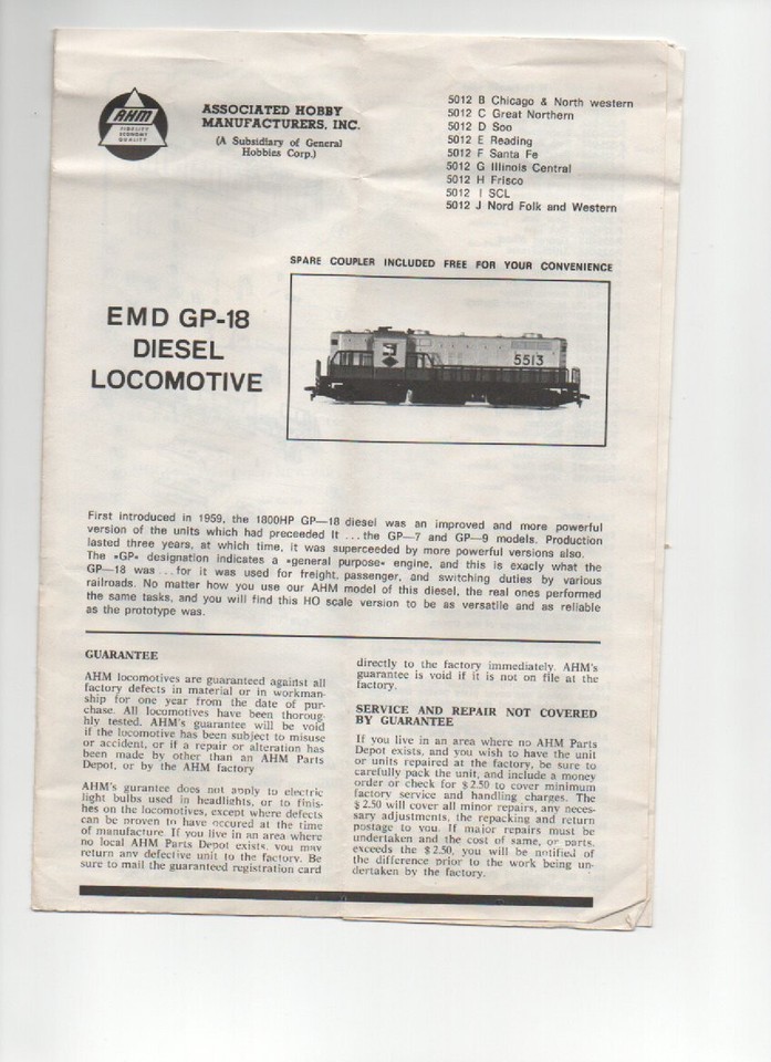 EMD GP18 DIESEL LOCOMOTIVE LV LEHIGH VALLEY #305 NEW | eBay