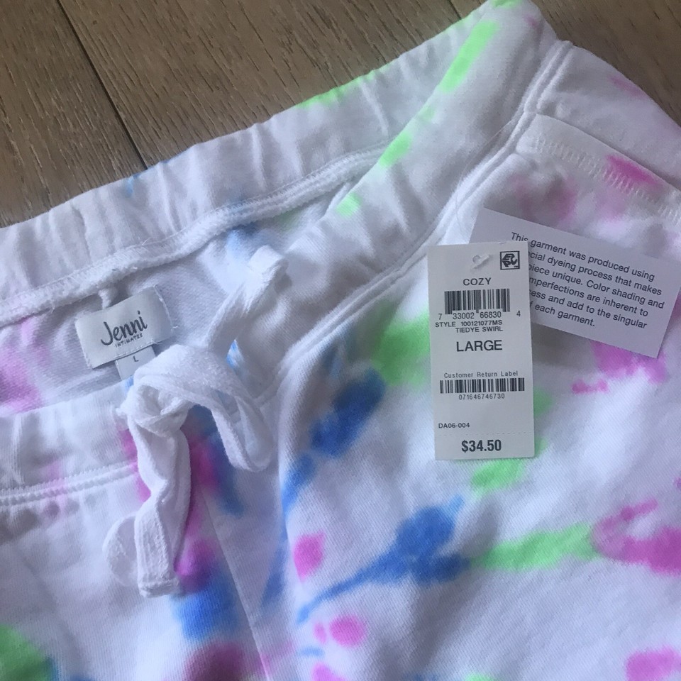 NWT JENNI INTIMATES Shorts w String Tie BEACH CORE Sun Soaker Cotton ...