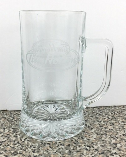 Tim Hortons Horton's Clear Glass Heavy Mug Beer Stein Mug Cup | eBay