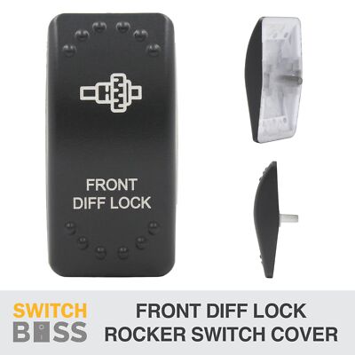 Rocker Switch Laser Etched Cover Only FRONT DIFF LOCK for LED 4x4 4wd ...