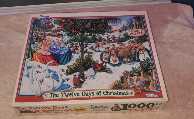 White Mountain Jigsaw Puzzle The Twelve 12 Days of Christmas 1000p 24 ...