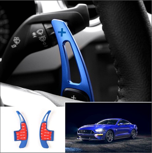 Steering Wheel Shift Paddle Extended Shifter Trim Cover for Ford Mustang 15+Blue | eBay