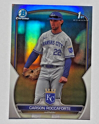 2023 Bowman Draft Baseball #BDC-140 CARSON ROCCAFORTE Refractor 1st ...