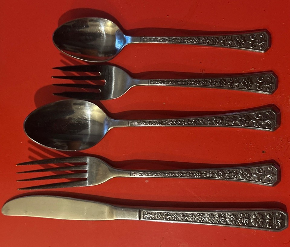 70 Pc Interpur FLORENZ Stainless Flatware 12 Settings Plus Extra Teaspoons | eBay