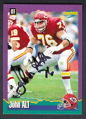 John Alt Autographed 1994 Score Football Card #209 KC Chiefs | eBay