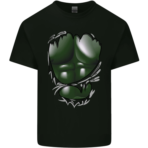 Gym Green Torso Ripped Muscles Effect Kids T-Shirt Boys Girls | eBay ...