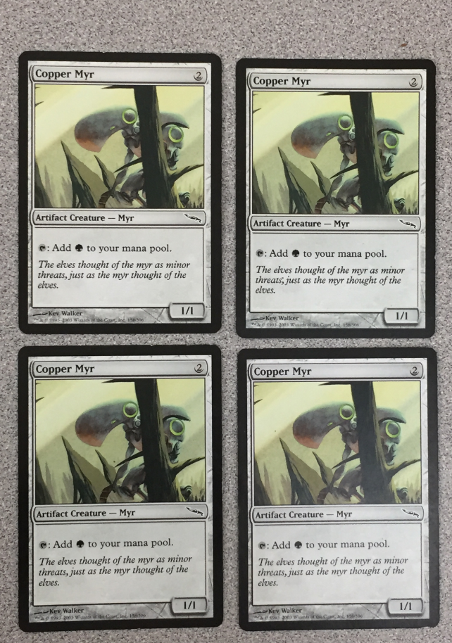 MTG MAGIC THE GATHERING COPPER MYR 4XPLAYSET - MIRRODIN - COMMON -LP | eBay