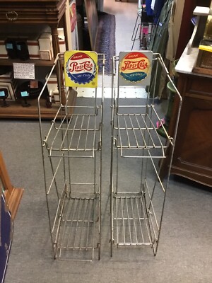 Rare 1940s 50s Pepsi Cola Store Display Bottle Racks Two Total Double ...