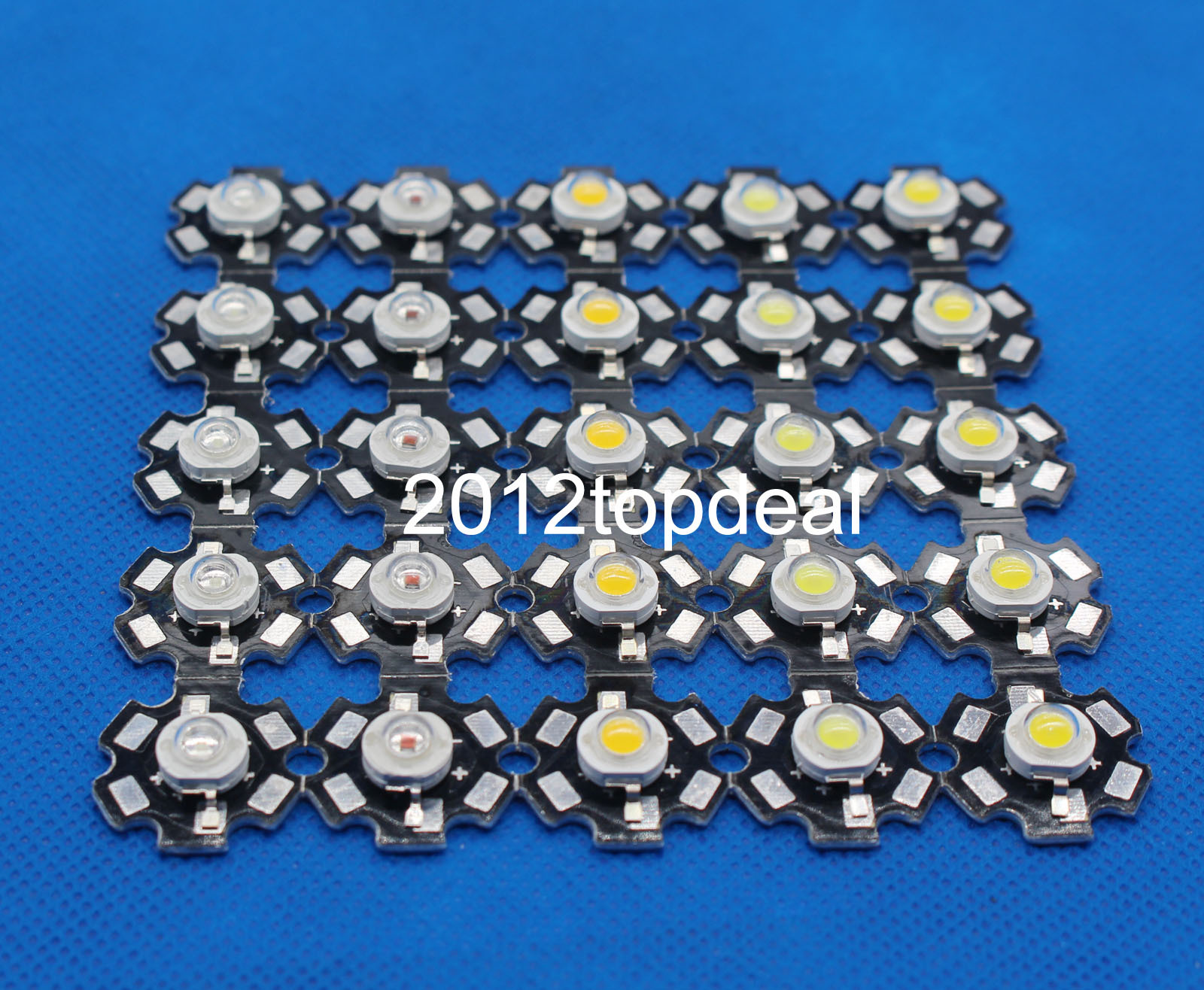 Hot 10-100 pcs 1W 3W High Power red/green/Blue/Royal blue LED with 20mm ...