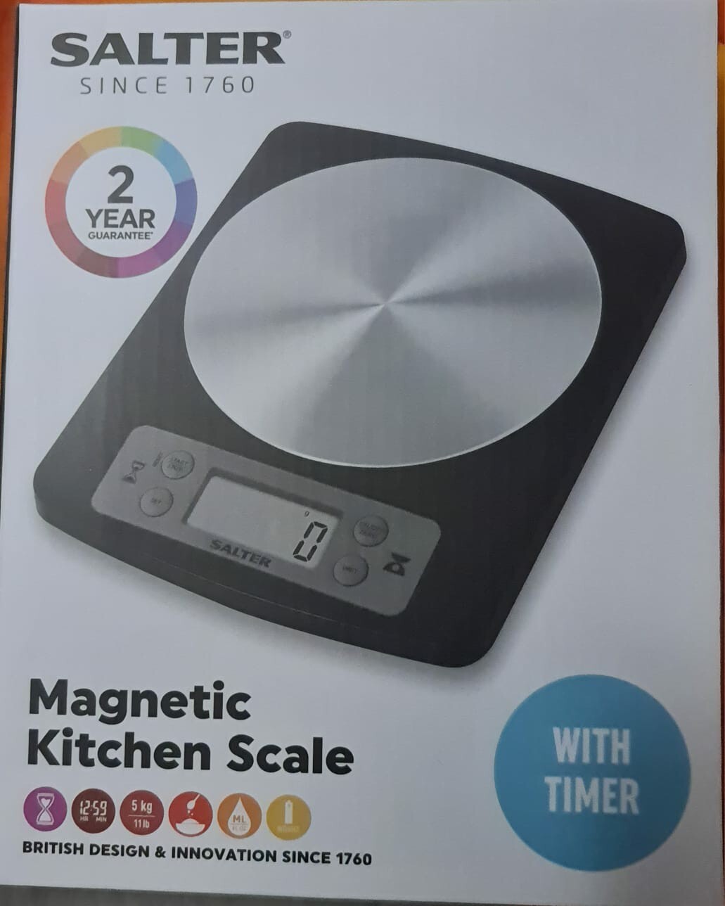 Salter+Magnetic+5kg+Digital+Kitchen+Scale+-+Black for sale online | eBay