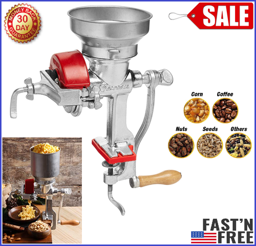 Manual Corn Grain Grinder Low Hopper for Home Kitchen Grinding Nut ...