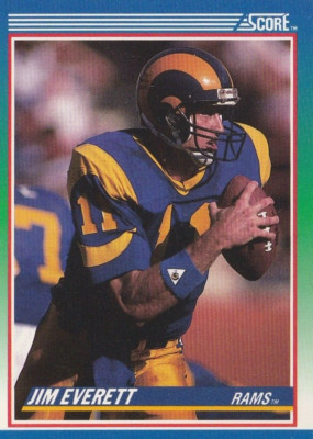 Jim Everett 1990 Score #4 Los Angeles Rams NFL Card- Free Shipping | eBay