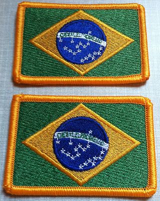 2 BRAZIL Flag Patch with VELCRO® brand fastener Military Tactical ...