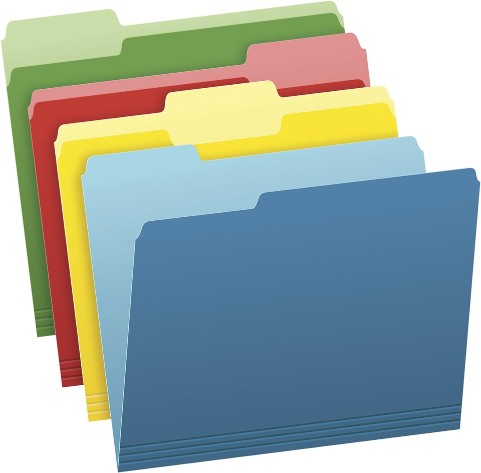 Colored File Folders, 36 Pack, Letter Size (8.5" x 11"), 3 Tabs ...