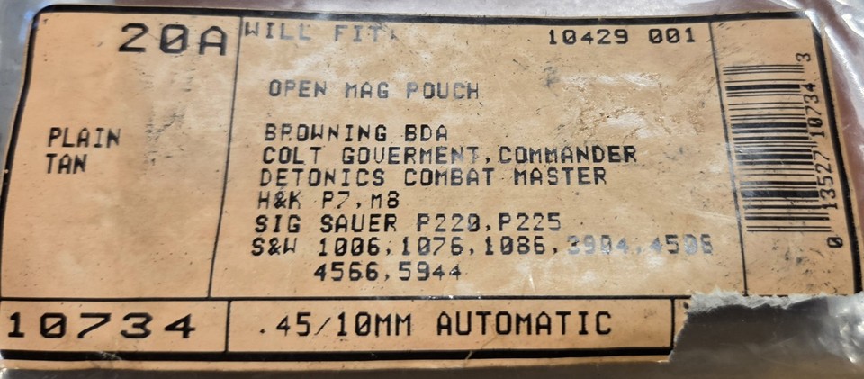 Bianchi Double/Single 1911 Single Stack Magazine Carriers for .45/9mm ...