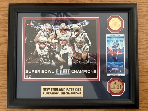 New England Patriots Super Bowl LIII Reprint Ticket Plaque Officially ...