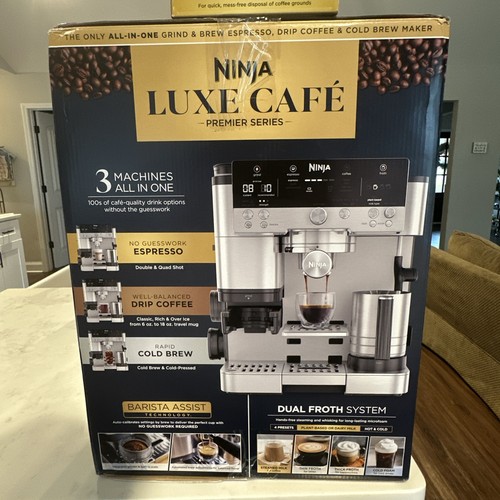 Ninja Luxe Café Premier Series Espresso Machine Coffee Maker W/ Knock ...