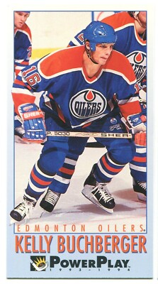 1993-94 Fleer PowerPlay #340 Kelly Buchberger Edmonton Oilers | eBay