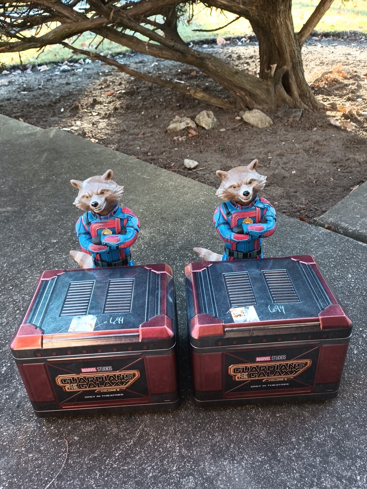 2 Guardians of the Galaxy Vol. 3 Rocket Raccoon Popcorn Tin Buckets | eBay