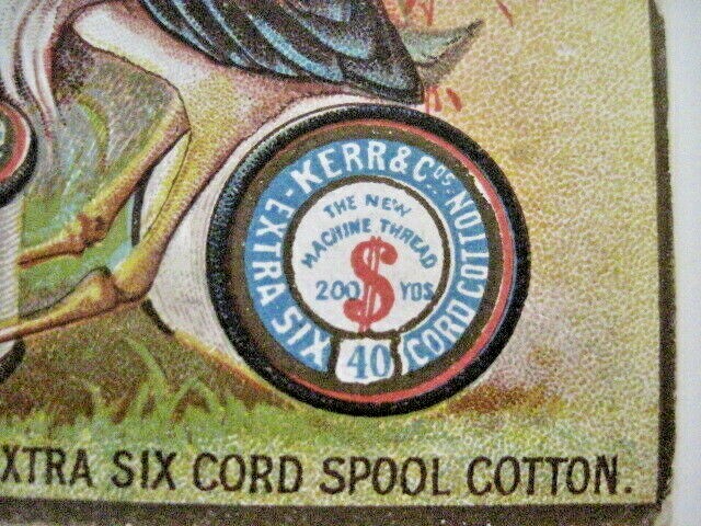 1800's Trade Card "Kerr & Co." Spool Cotton Thread - Aesop's Fables Fox ...
