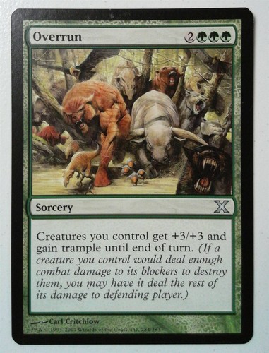 Overrun *Uncommon* Magic MtG x1 Tenth 10th Edition SP | eBay