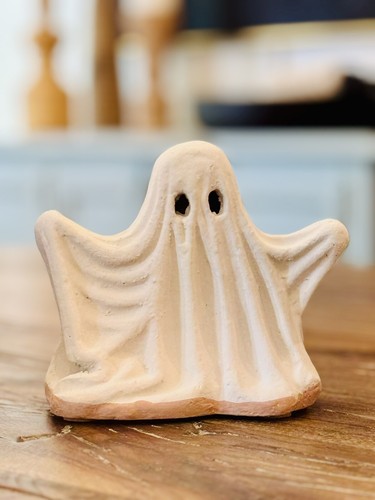 NEW Pottery Barn Handcrafted Terracotta Ceramic MINI Ghost Luminary ...
