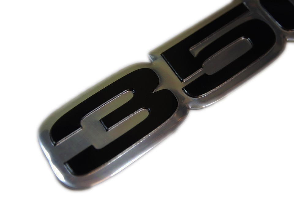 VMS 2 Chevy 350 CI Engine Aluminum Emblems Black Chrome Pair SBC Set ...