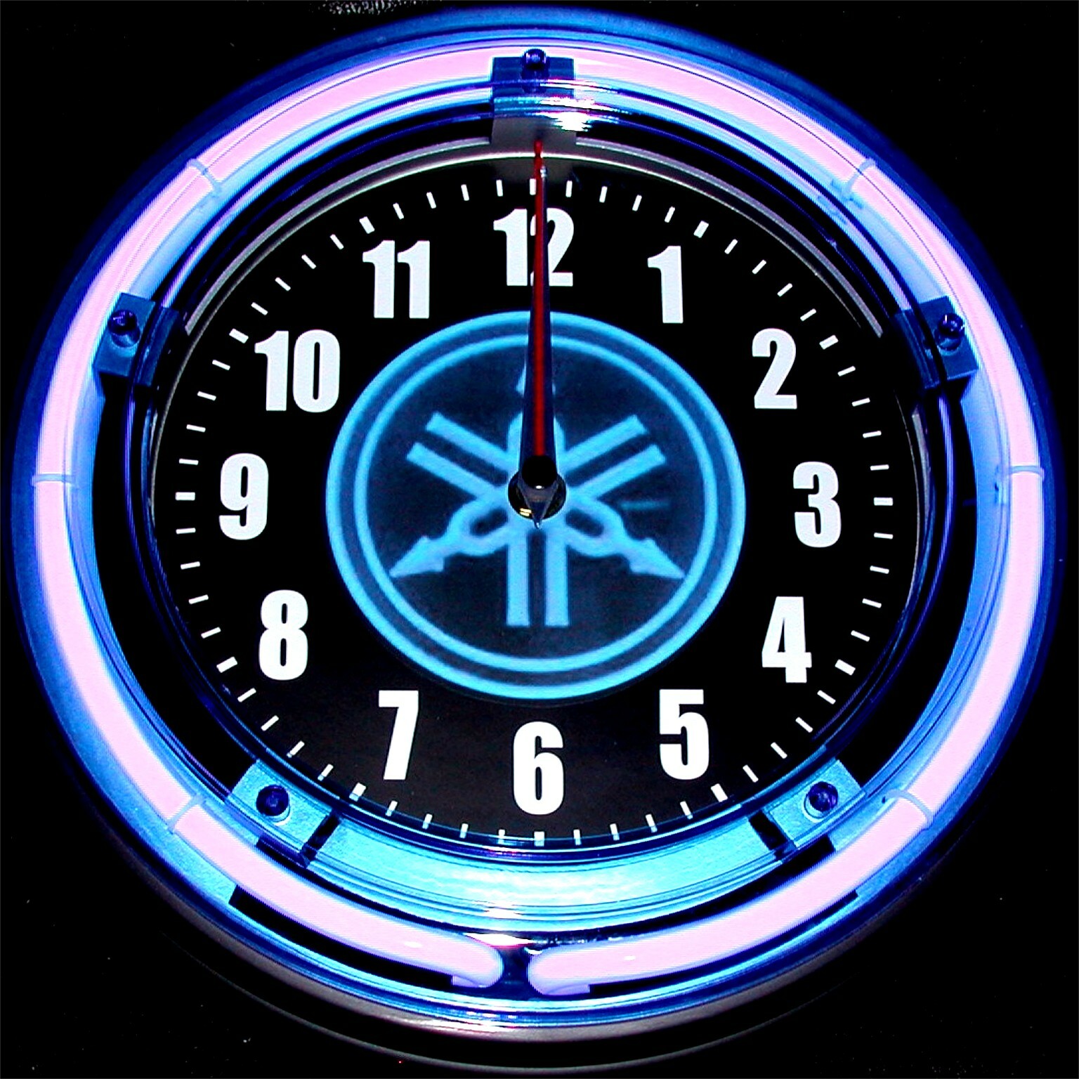 YAMAHA MOTORCYCLES LOGO - 11" Blue Neon Wall Clock | eBay