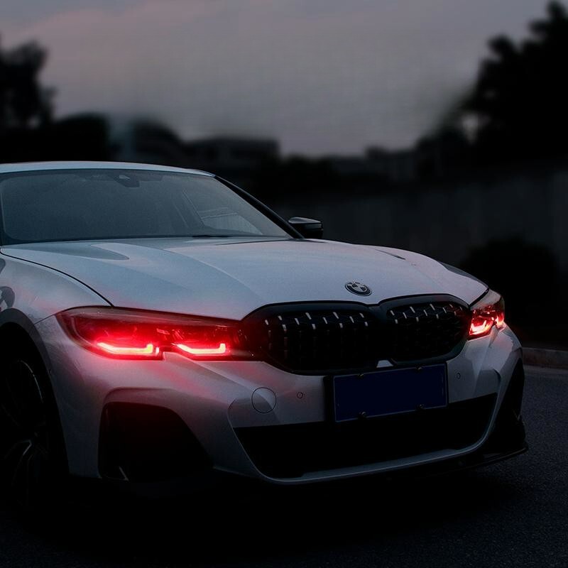 Red Angel Eyes Boards For 2020 BMW G20 330i M340i Daytime Running light ...