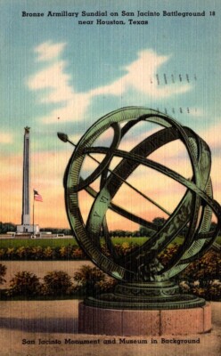 Houston TX-Texas Armillary Sundial San Jacinto Battleground Vintage ...