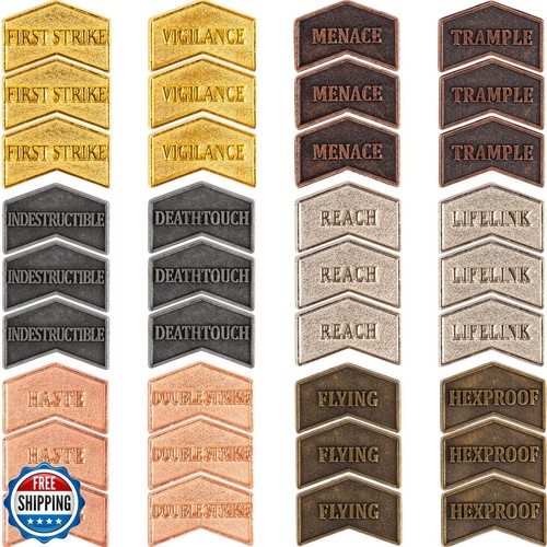 36 Pieces Magic The Gathering Antique Metal Token Counter MTG Keyword ...