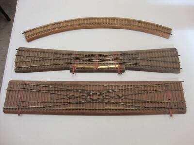 Tru Scale Dbl Slip & Crossover HO Turnouts Switches! Wood Roadbed Tru ...