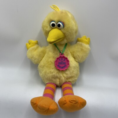 Playskool Sesame Street Big Bird Counting Plush 123 Talking 18”Vintage ...