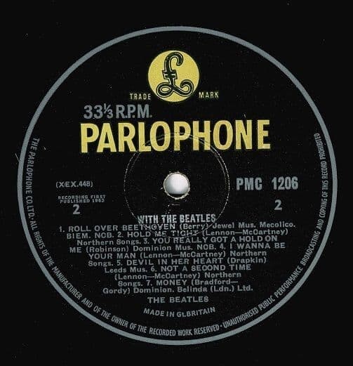 THE BEATLES With The Beatles Vinyl Record LP Parlophone 1963 Mono ...