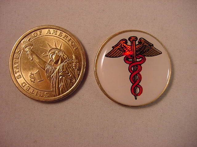 CADUCEUS MEDICAL SYMBOL STATUE of LIBERTY DOLLAR GOLF 1" BALL MARKER | eBay