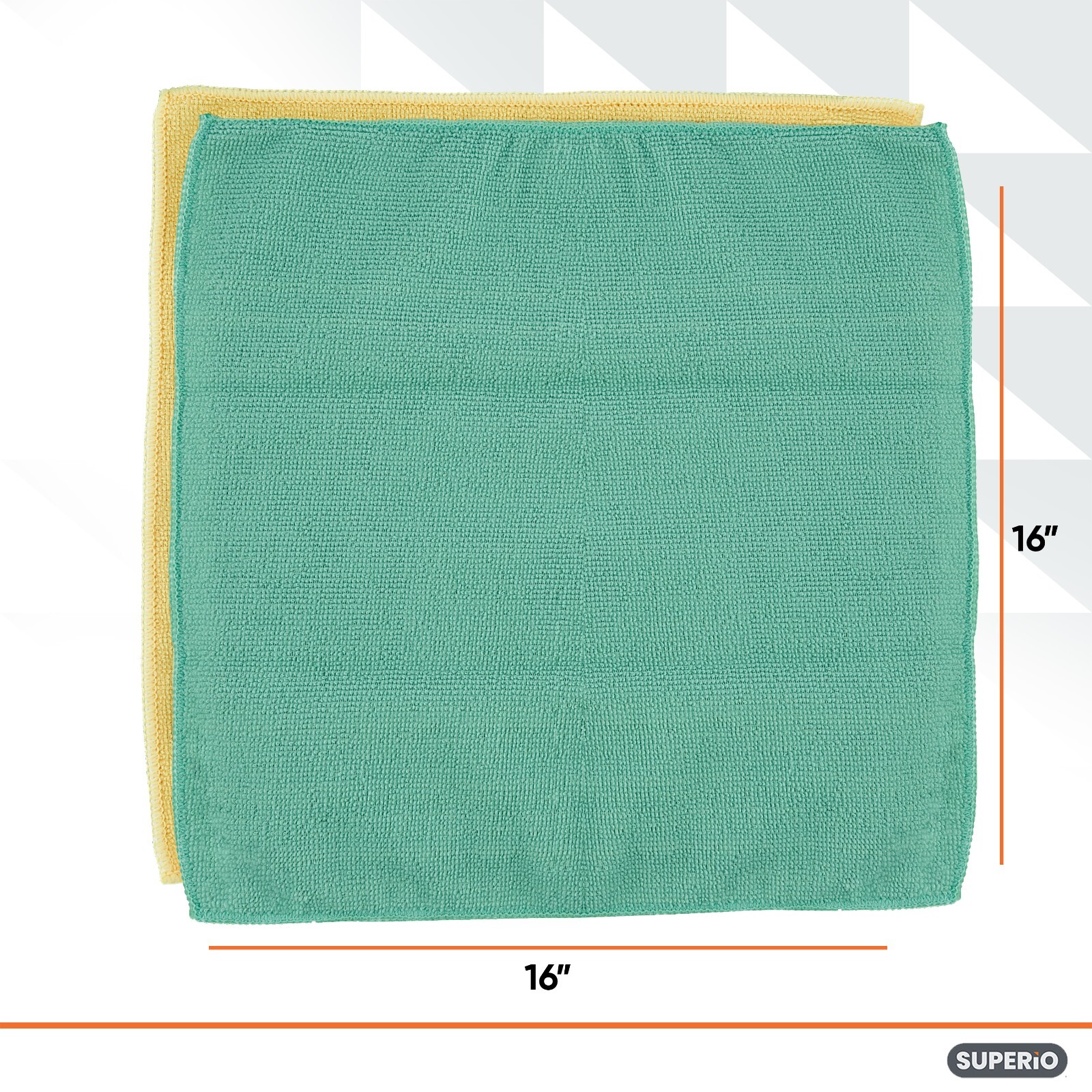 Microfiber Cleaning Cloths 16x16" Multi-Purpose Rags Green ad Yellow | eBay