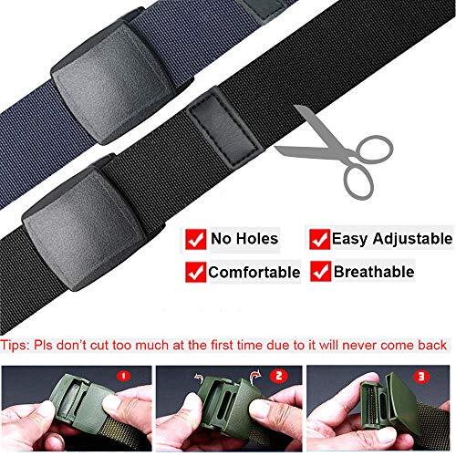 2-Pack Elastic Stretch Belt, Men’s All Size No Metal Fit up to 42 ...