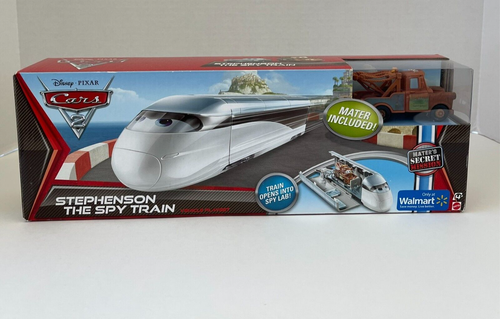 Disney Pixar Cars 2 STEPHENSON THE SPY TRAIN Playset Mattel 2010 New in ...